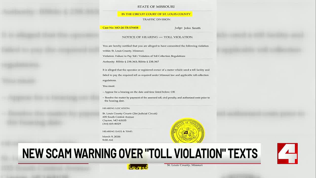 New scam warning over 'toll violation' texts