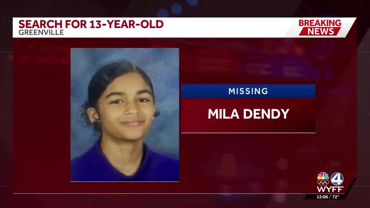 Greenville police search for missing 13-year-old Mila Dendy