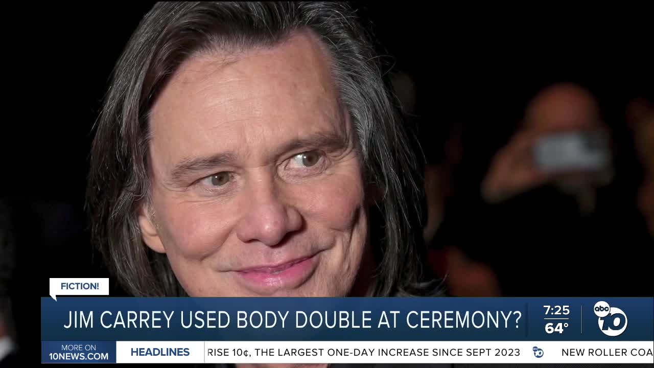 Fact or fiction: Jim Carrey uses a body double to accept award?