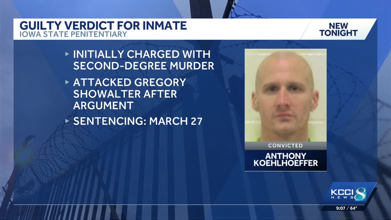 Iowa inmate found guilty of manslaughter in death of man who murdered ...