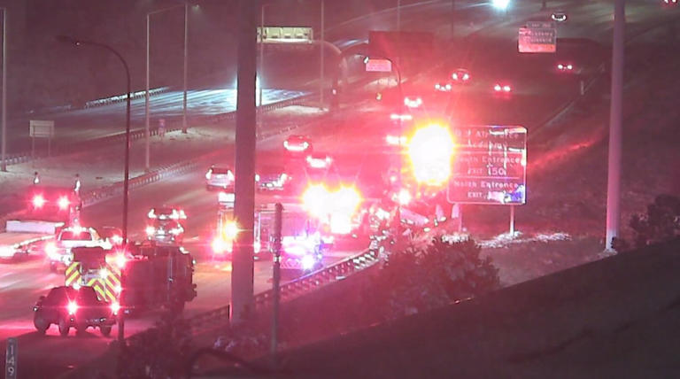 2 crashes caused by black ice temporarily close lane of NB I-25 near ...