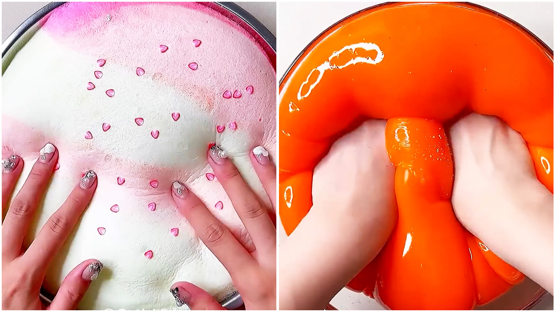 Colorful slime press and stretch texture