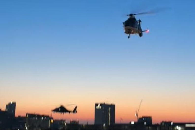 Video shows military 'SAS-style' helicopters over Manchester