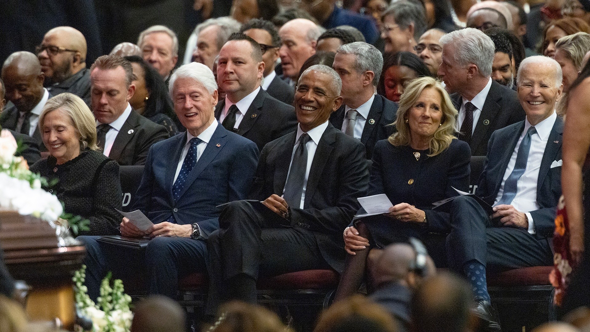 Former US presidents speak at funeral for Rev. Jesse Jackson