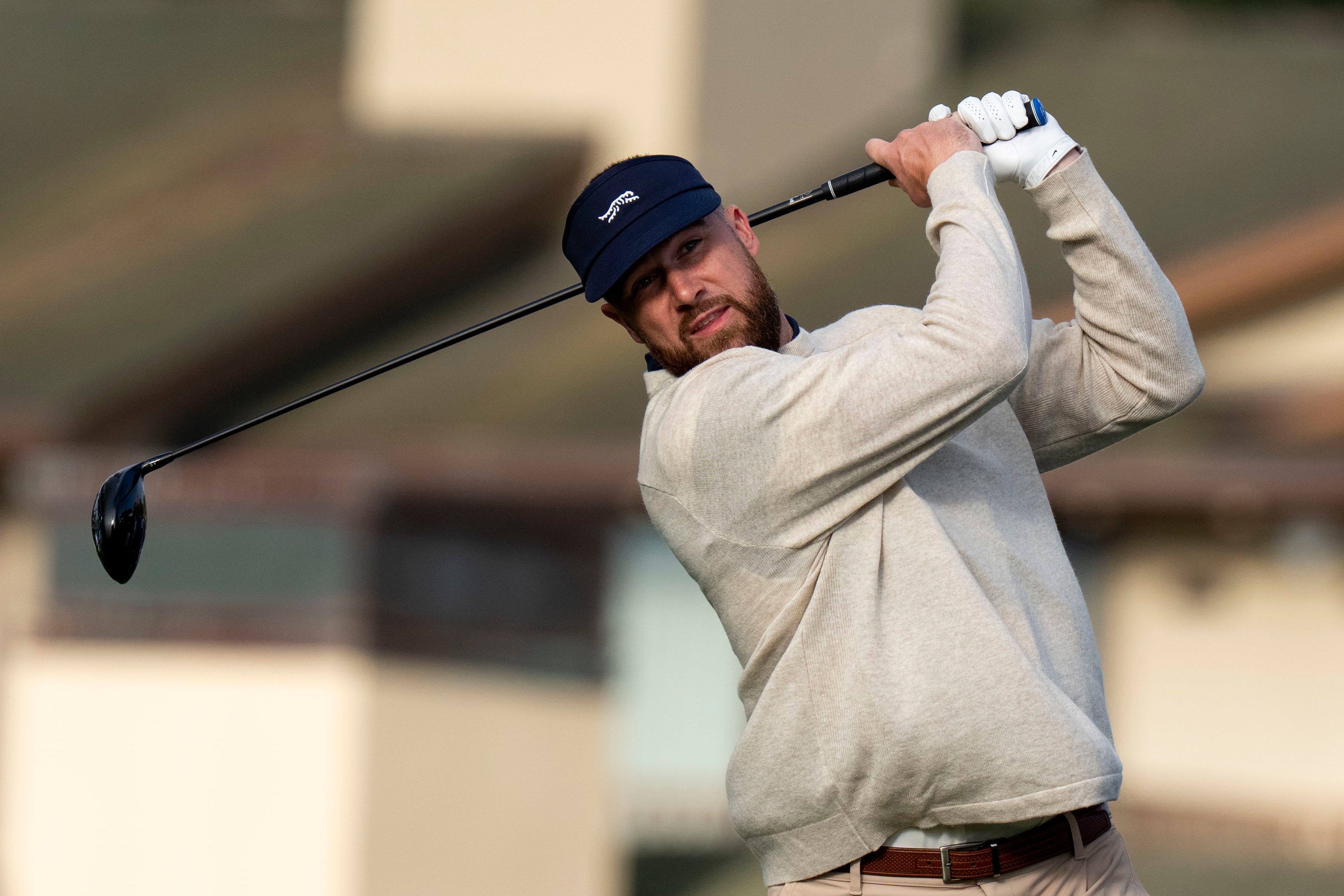 Travis Kelce spotted with Tiger Woods at TGL event