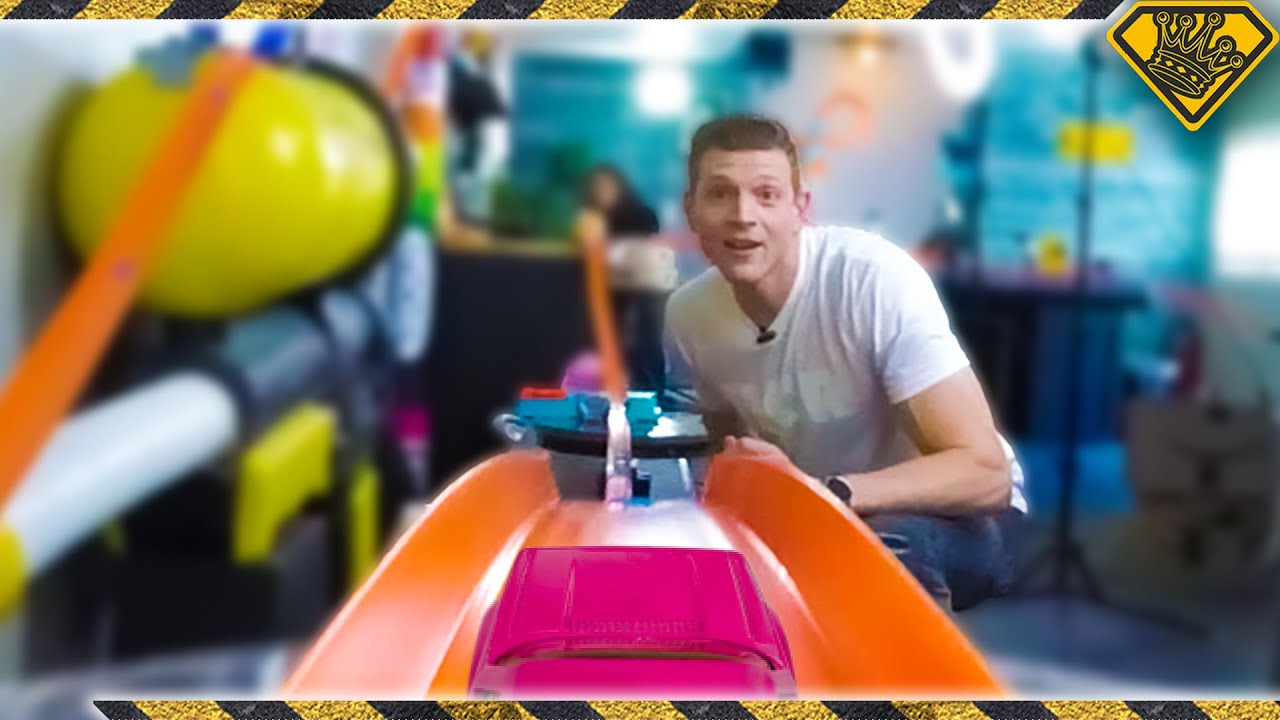 Riding 100 ft of Hot Wheels into a 2000° furnace