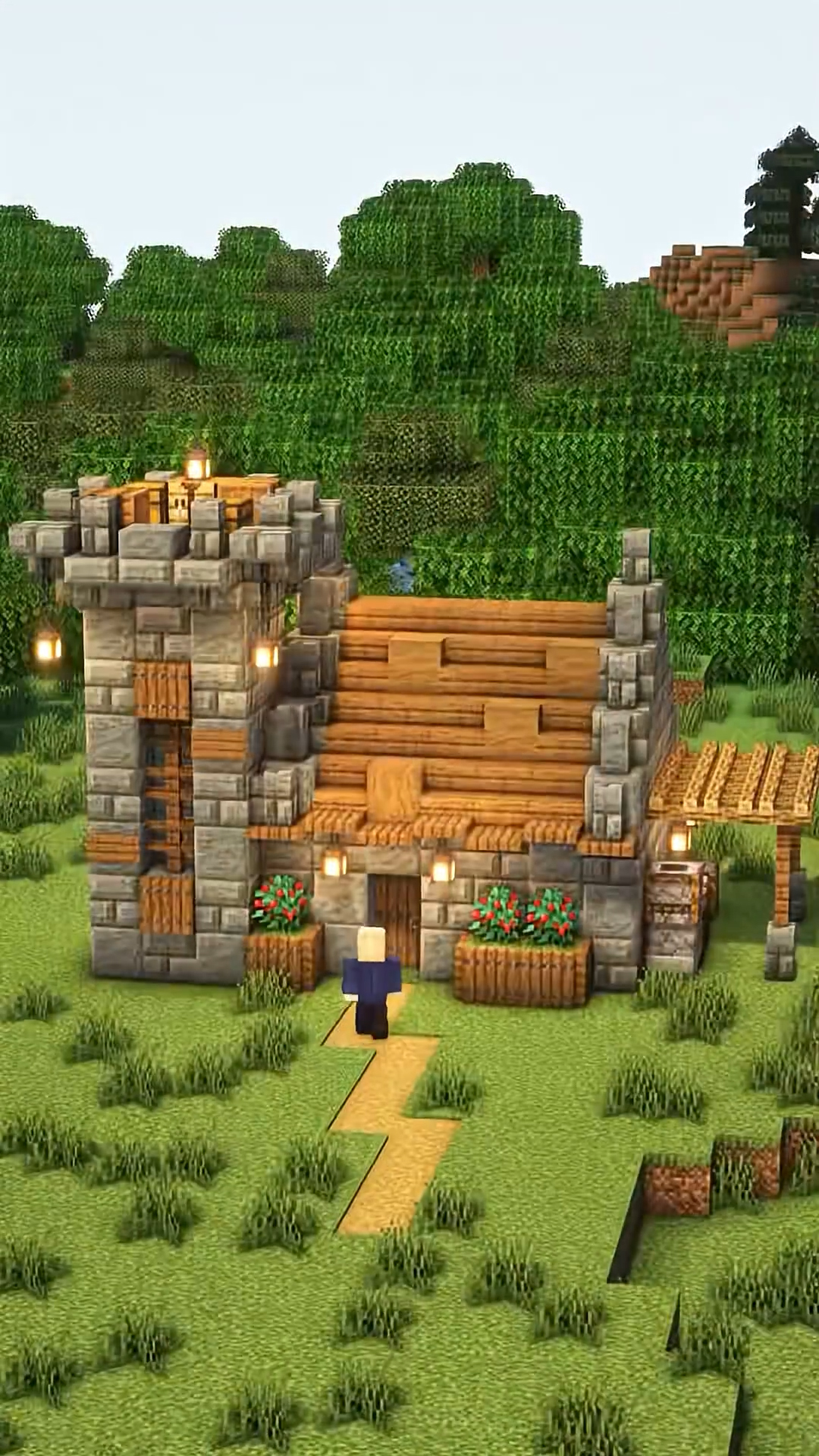 This Minecraft castle house changes the landscape