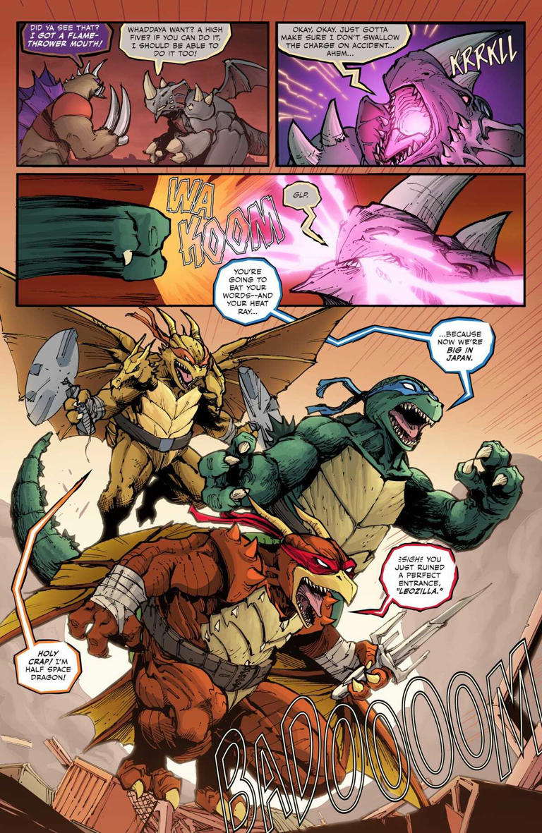 Teenage Mutant Ninja Turtles gain kaiju forms in epic Godzilla crossover