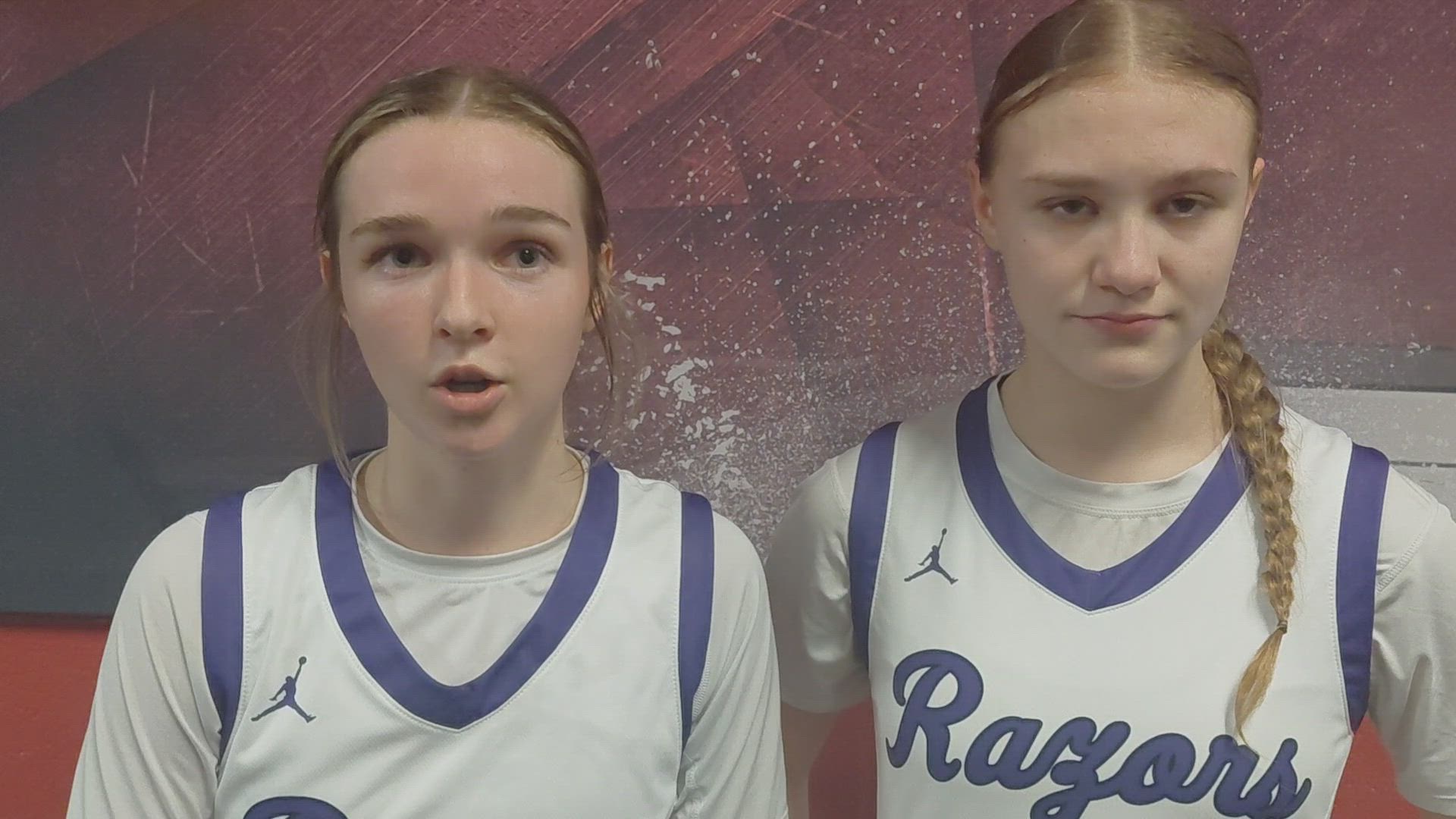 Interview with Walhalla girls basketball players Kami Roach and Baylee ...