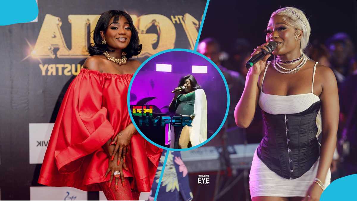 Efya Nokturnal proudly shows off her baby bump as she performs with ...