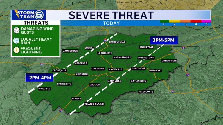 Knoxville weather: A warm and breezy day ahead of evening storms
