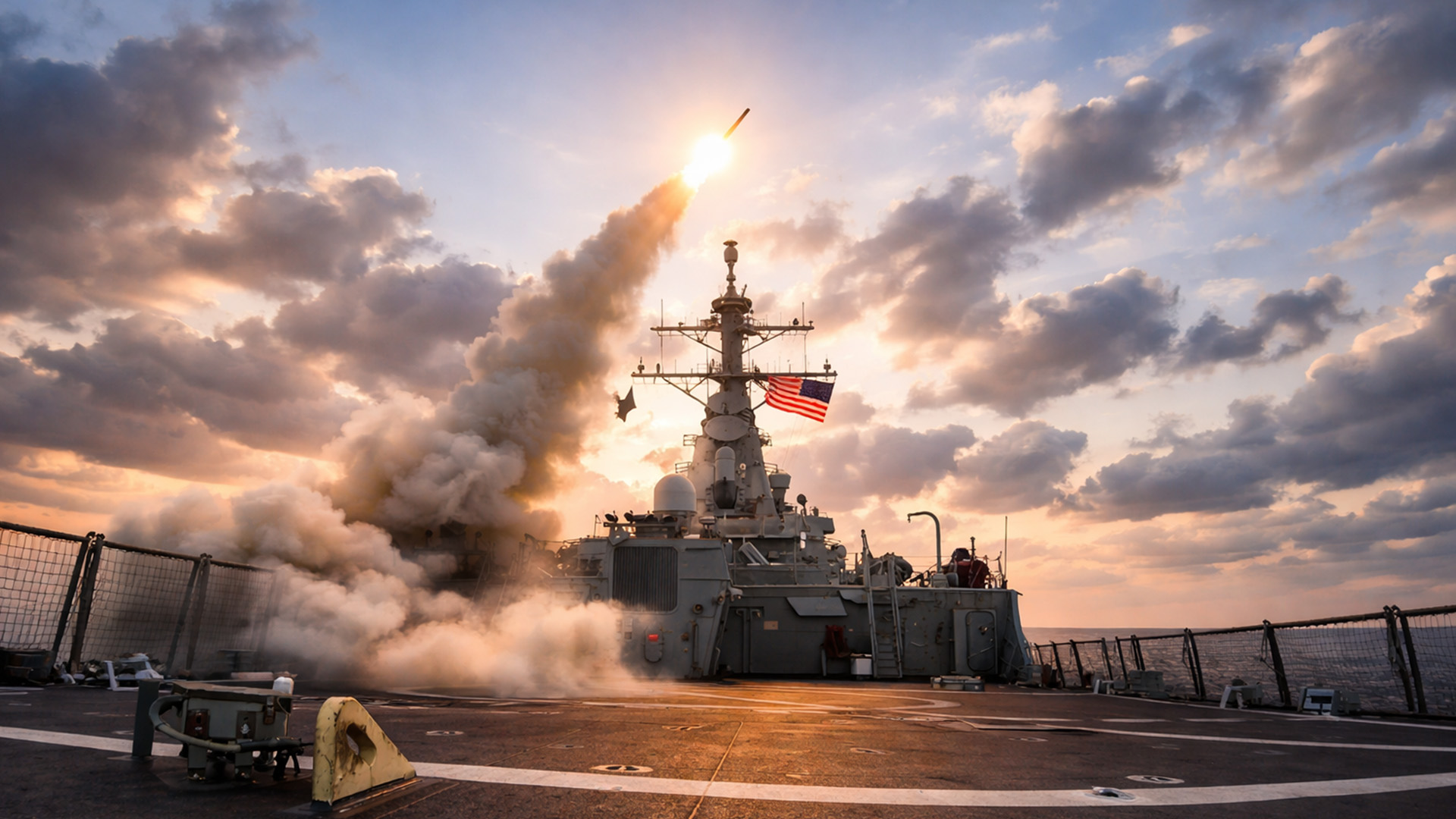 USS Mahan launches Tomahawk missiles during Operation Epic Fury