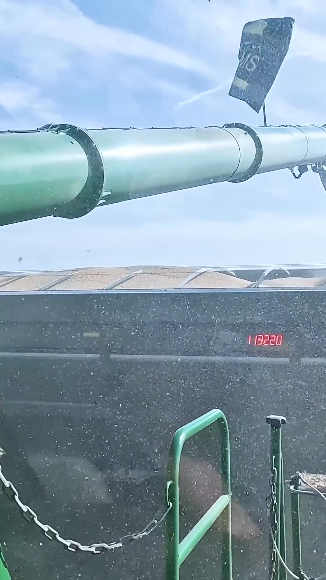 Dropping off grain at the farm
