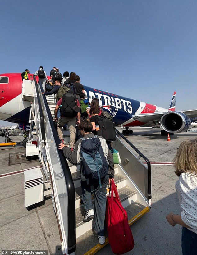 New England Patriots team plane used to evacuate Americans from Middle ...