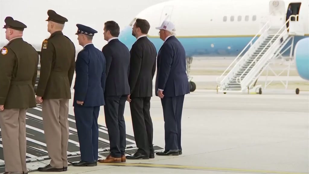 Trump and Vance salute the slain troops in Iran