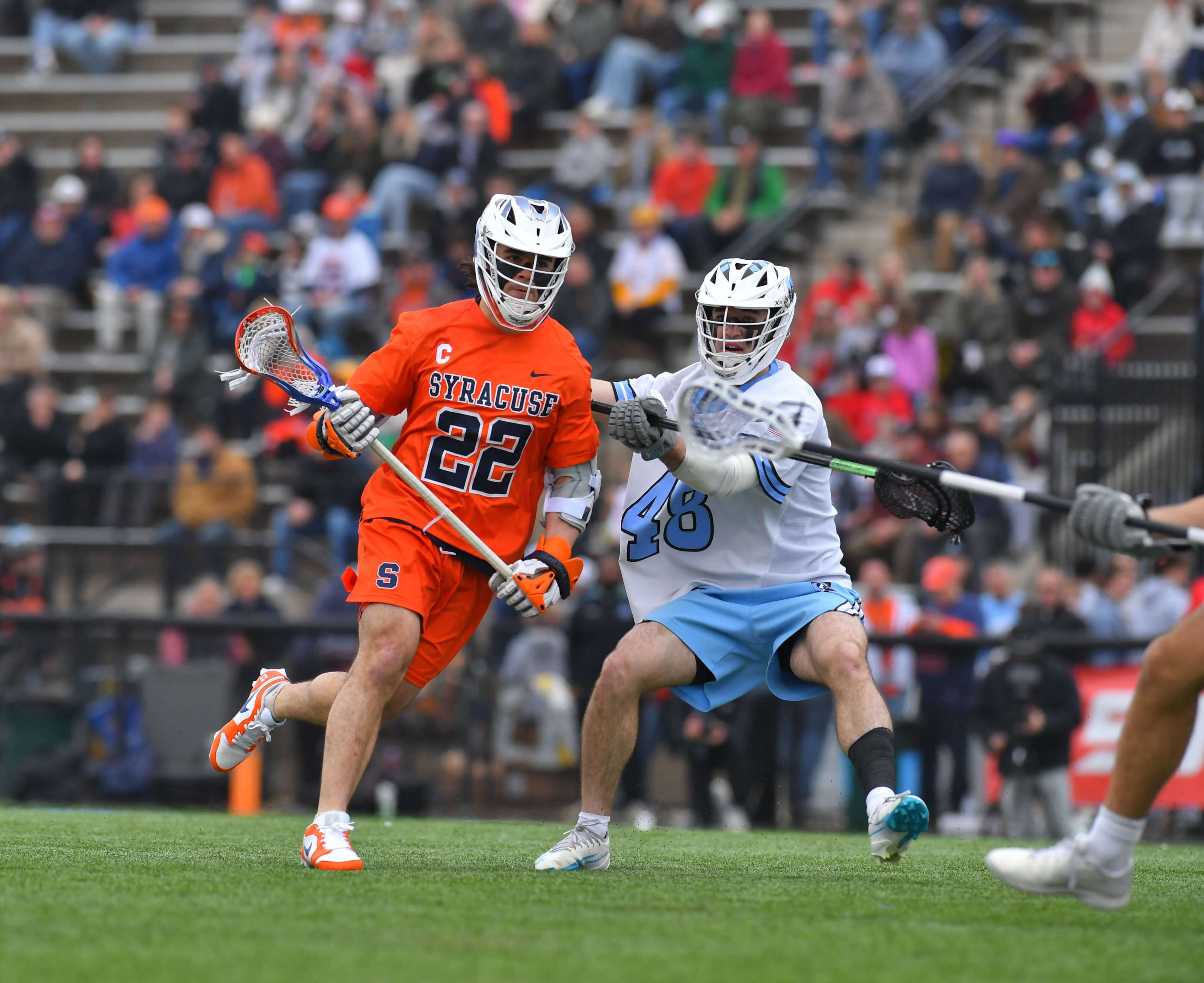 Syracuse lacrosse locks down Johns Hopkins to grab 12-8 win in ...