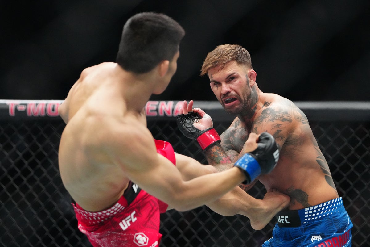 Garbrandt vomits in Octagon after suffering two low blows at UFC 326