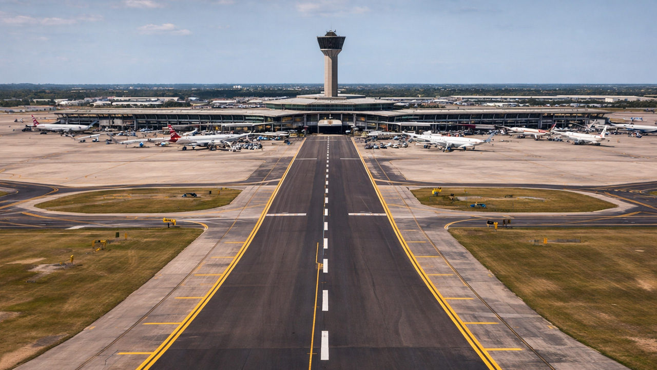 Orlando International Airport From The Runway
