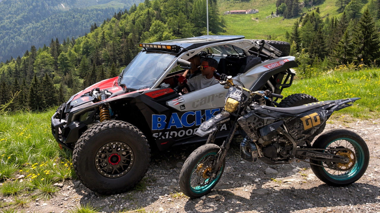 What happens when a Can-Am goes off road in the Alps