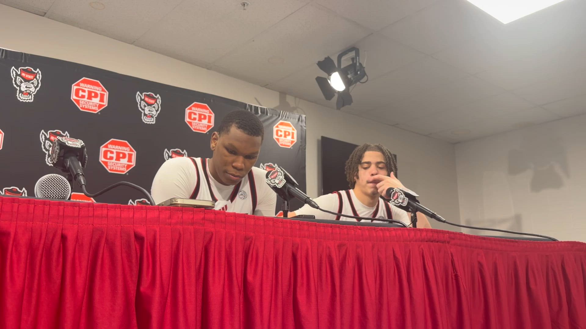NC State Wolfpack players Ven Allen-Luben and Jordan Snell on the Pack ...