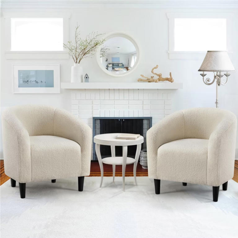 Walmart's $157 velvet tub chair set: 48% off in 7 colors for small spaces