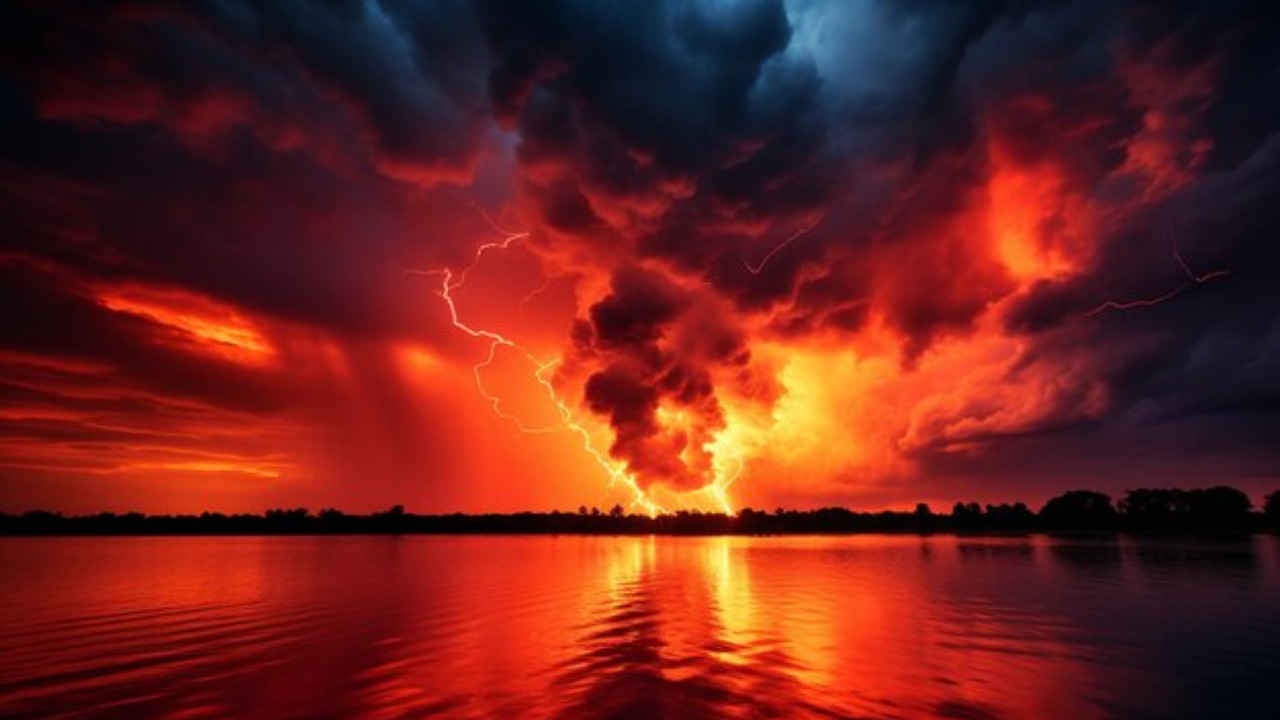 Extremely rare storm could unleash fiery red skies and terrifying ...