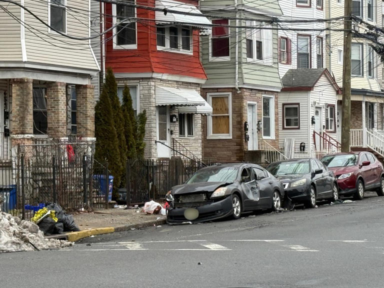 Car crashes into fire engine responding to fire in New Jersey