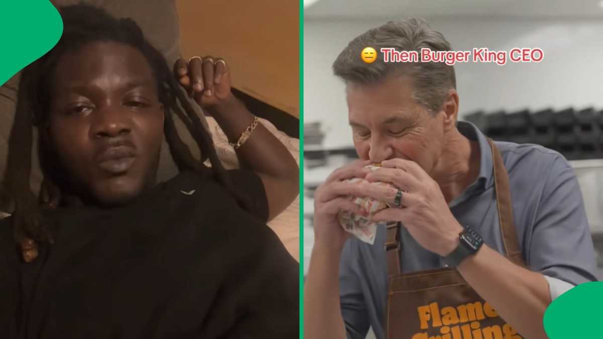 Only one thing missing: Burger King CEO shows how he eats his product ...