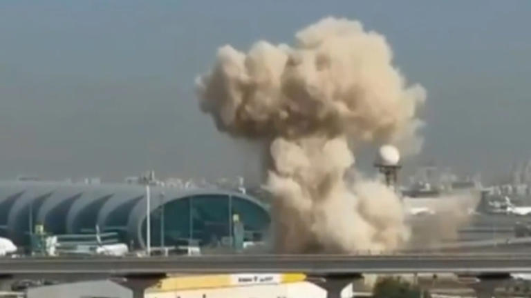 High-rise tower at Dubai Marina hit by drone as debris kills taxi driver