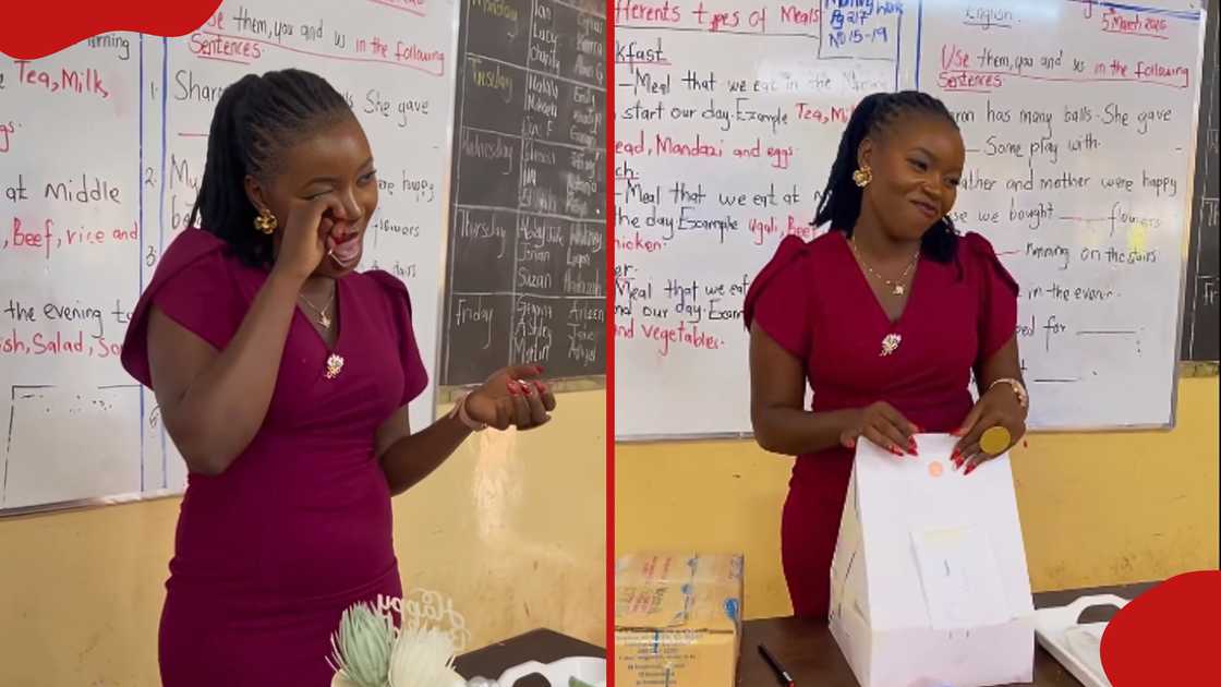 Teacher Cillah celebrates birthday with her pupils in class, shares ...