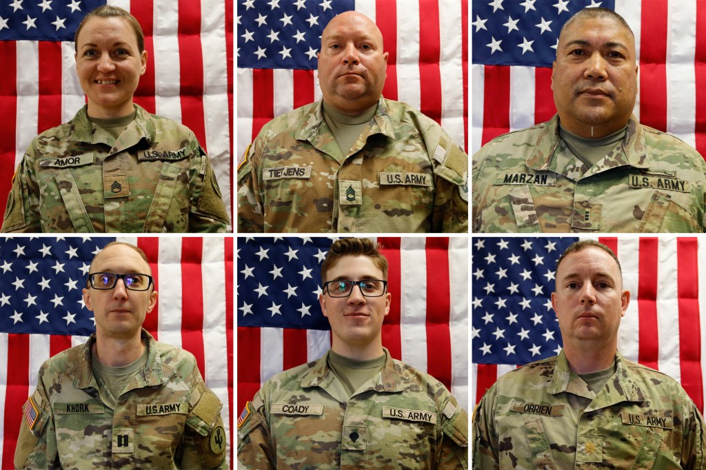 Somber day as Trump attends ceremony for six soldiers killed in Iran ...