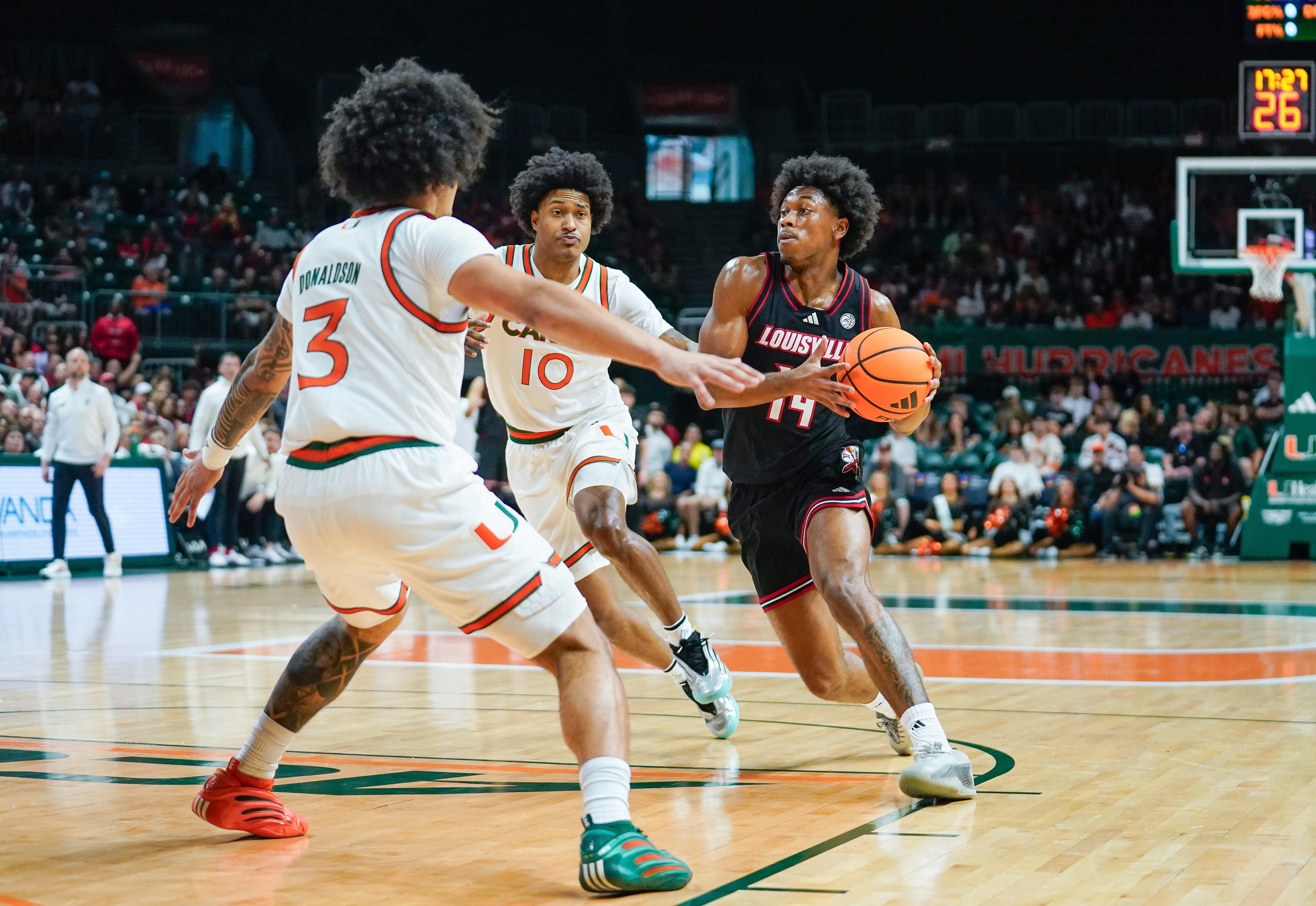 Louisville basketball game today, UofL vs Miami TV channel, highlights