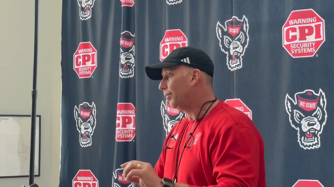 NC State Wolfpack head football coach Dave Doeren on newcomers on ...