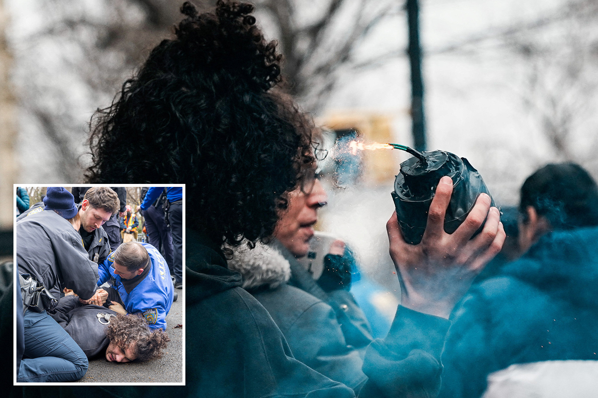 6 arrested after homemade explosive devices at Gracie Mansion protest ...