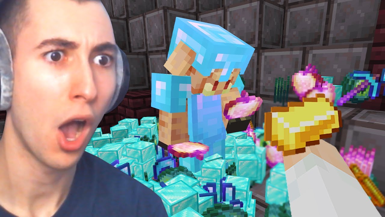 Minecraft, but trading drops OP items
