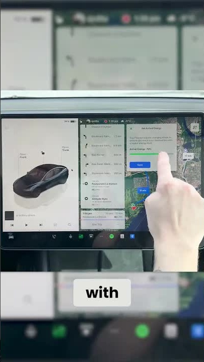 Tesla navigation trick: Set arrival battery!