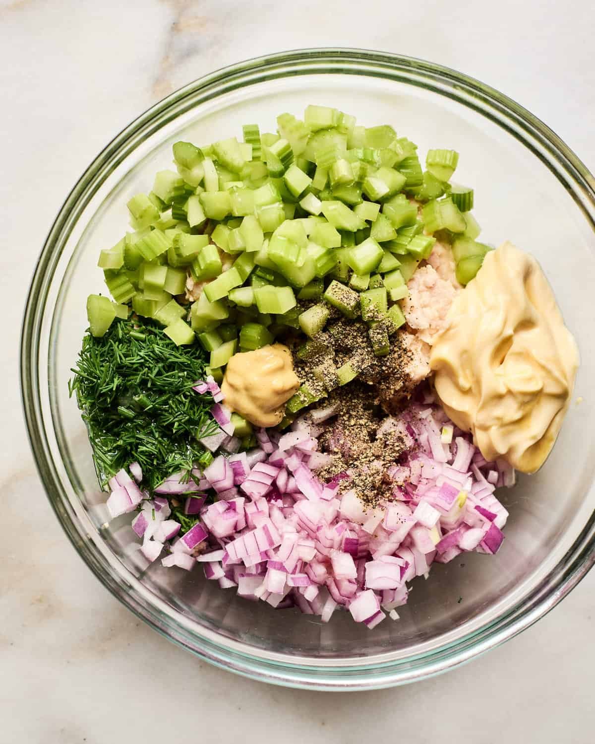 Preparing the ingredients for the perfect tuna melt