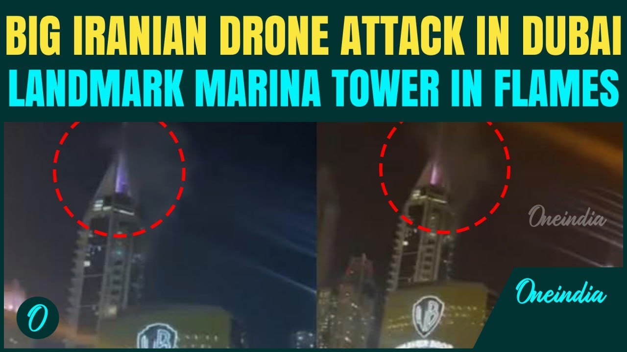 Iran bombs Dubai’s 23 Marina Tower breaking: Iran’s Shahed drone hits ...