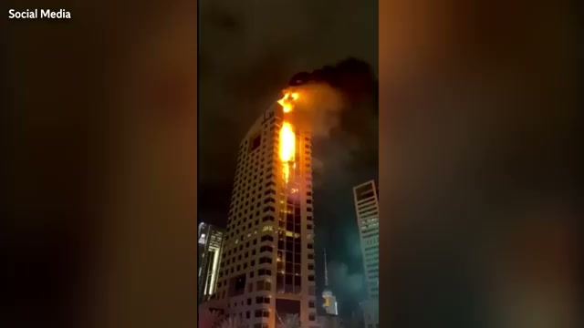 Kuwait government building on fire after reported drone attack