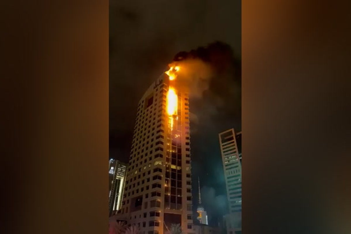 Kuwait government building on fire after reported drone attack