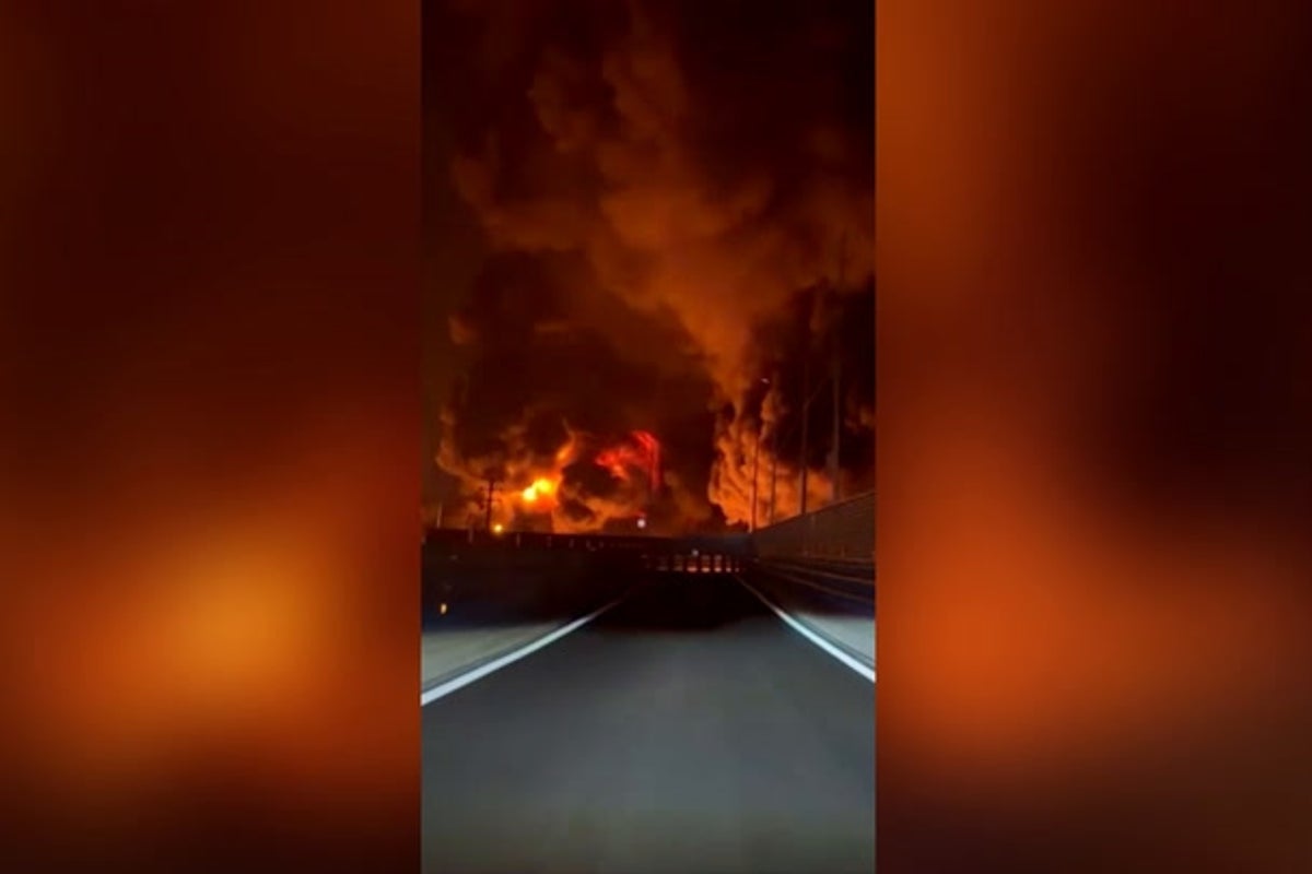 Large fire breaks out at Tehran fuel depot following Israel strike