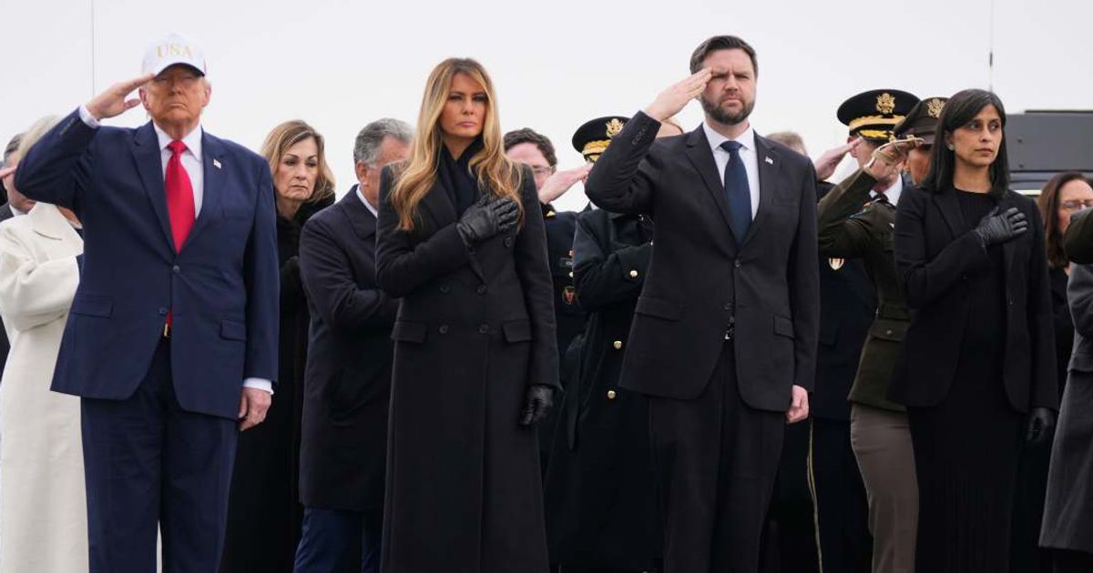 Trump and Melania attend transfer for six US troops killed in Kuwait ...