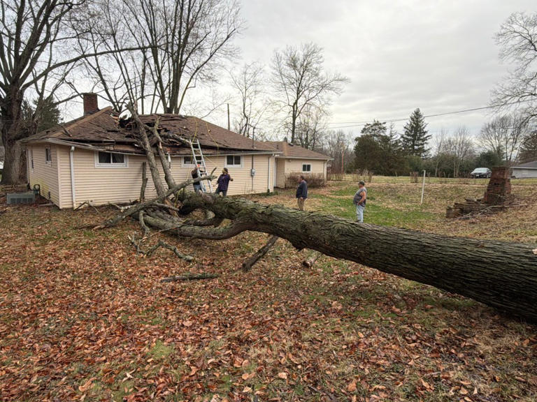 Veteran displaced after tree crashed into home during severe storms