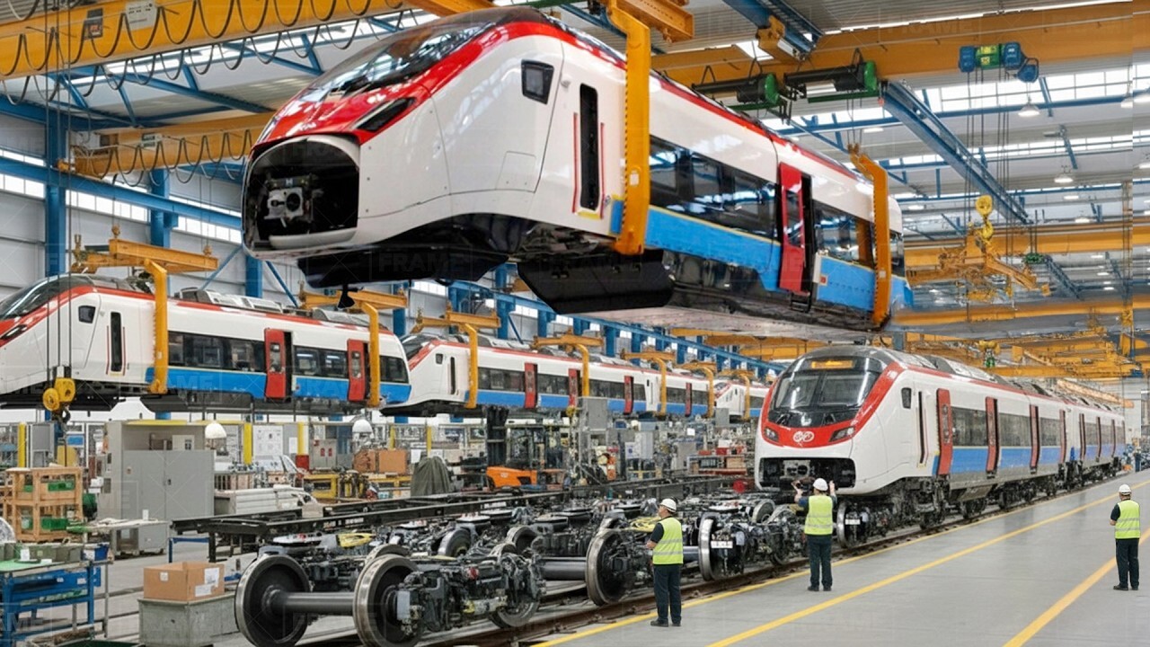 Inside giant factory building super modern high-speed trains from scratch
