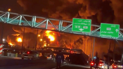 Netanyahu vows to uproot Iranian regime, Israel strikes oil facility