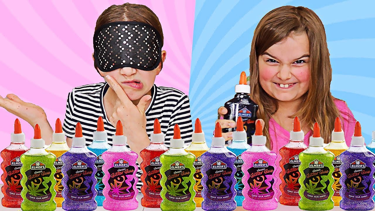 3 Colors of glue slime challenge