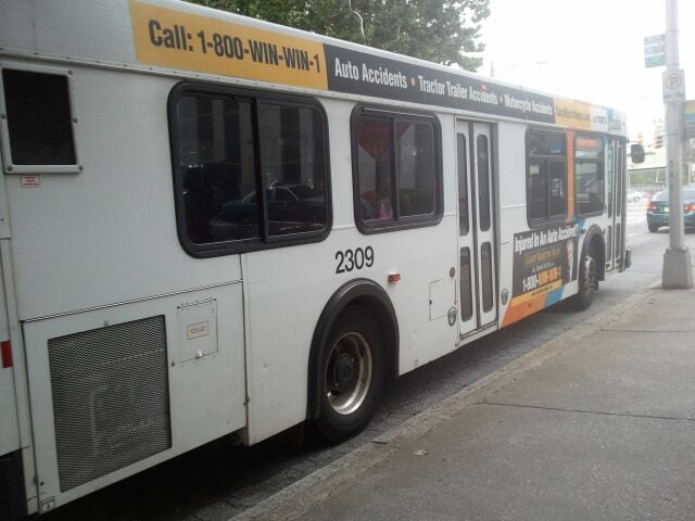 MARTA bus hit by vehicle, bus operator taken to hospital