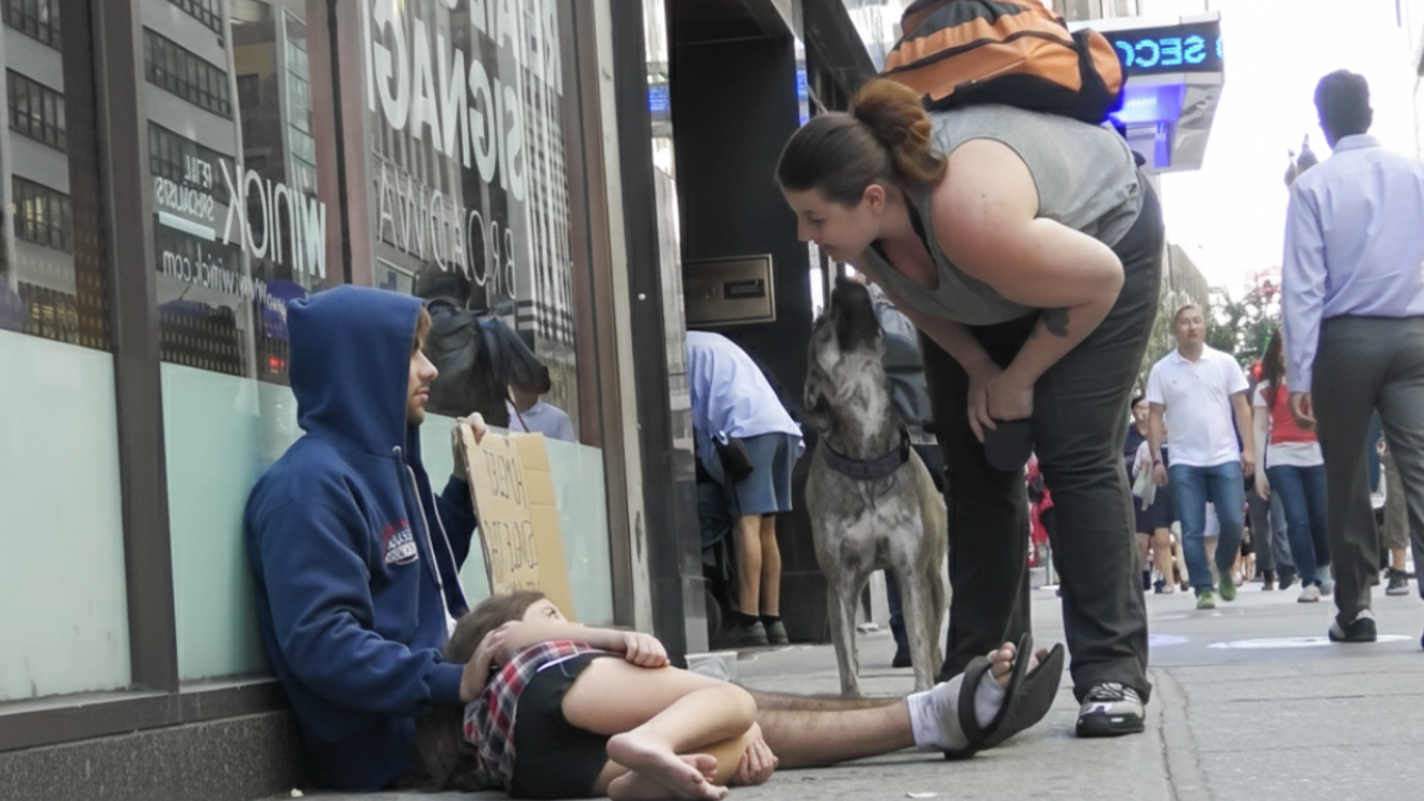 Public reactions to two very different homeless men
