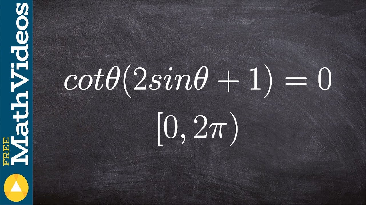 Solve trig equations with cotangent and sine