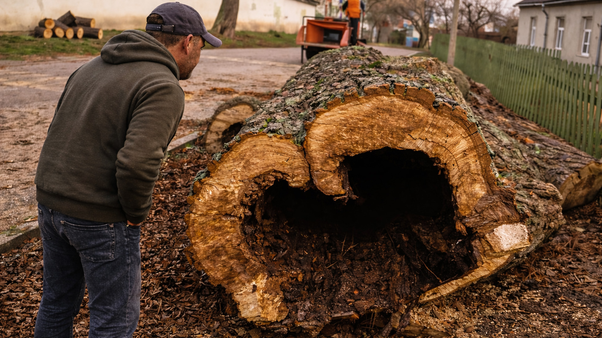 An unexpected discovery hidden inside an old tree trunk
